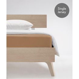 Fleuresse Spannbettlaken &raquo;Jenny C aus feinf&auml;digem Mako-Jersey&laquo; f&uuml;r Matratzen bis 23 cm H&ouml;he beige Mako-Jersey, Obermaterial: 100% Baumwolle B/L: 220cm