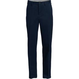LANDS' END B&uuml;gelleichte Chinohose ohne Bundfalten, Classic Fit, Herren, size: regular, Blau, by Lands' End