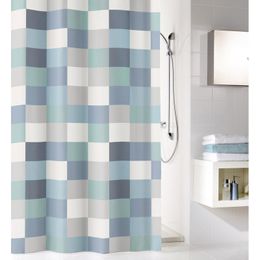 Kleine Wolke Duschvorhang &raquo;Check&laquo; Breite 180 cm 1 Stk. tlg. inklusive Duschvorhangringe blau Polyester B/H: 180cm x 200cm