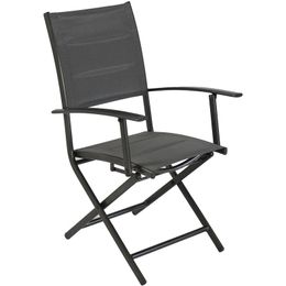Merxx Gartensessel &raquo;&raquo;Florenz&laquo;&laquo; Set, 2 Stk. tlg. klappbar grau Aluminium;Textilbespannung, 100% Polyester mit Polyvinylchloridbeschichtung B/H/T: 