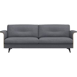 FLEXLUX 3-Sitzer &raquo;Glow Designsofa, bequem und komfortabel durch hochwertigen Sitzaufbau&laquo; Skandinavisches Design, In hochwertiger Verarbeitung blau 62%