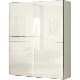 OTTO home Schwebet&uuml;renschrank &raquo;Piano, FSC-zertifiziert, mit Einlegeb&ouml;den und Kleiderstangen&laquo; in 3 Breiten, 224cm hoch, mit verchromten Aufleistungen, 