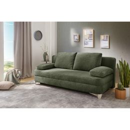 Jockenh&ouml;fer Schlafsofa &raquo;Noah, B: 202 cm, Liegefl.154x202 cm&laquo; mit Schlaffunktion & Bettkasten gr&uuml;n Korpus: 100% Polyester;Kissen: 100% Polyester B/H/T: 202cm x 