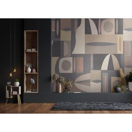 marburg Fototapete matt glatt moderne Tapete f&uuml;r Wohnzimmer Schlafzimmer K&uuml;che grau Vlies B/L: 2,12m x 2,7m, Rollen: 1