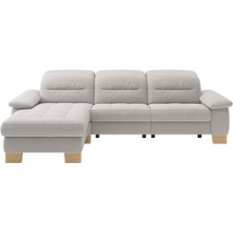 Home Affaire Ecksofa &raquo;Basel, mit vollmotorischem Relaxkomfort, Breite 283cm&laquo; grau 100% Polyester B/H/T: 280cm x 84cm x 184cm, Easy care, Recamiere 