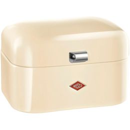 Wesco Brotkasten &raquo;Single Grandy - Brotdose&laquo; L&uuml;ftungsl&ouml;cher auf der R&uuml;ckseite, Metallschaniere braun Stahlblech B/H/L: 26,8cm x 17,5cm x 22cm