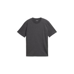 Tom Tailor Herren Tom Tailor T-Shirt Packung, 2 Stk. mit Logo Print grau S