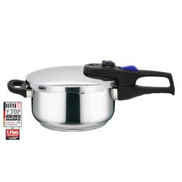 ELO Schnellkochtopf &raquo;Praktika Plus&laquo; 1 tlg. Edelstahl 18/8 silber 4 l + &Oslash; 22cm + H&ouml;he 19,5cm