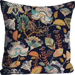 queence Dekokissen &raquo;Blumen&laquo; Kissenh&uuml;lle ohne F&uuml;llung, 1 St&uuml;ck bunt Polyester B/L: 40cm x 40cm, 1 Stk.