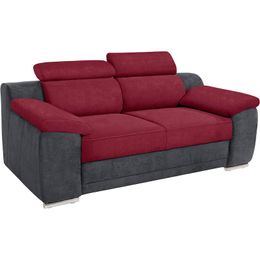 Sit & More sit&more 2-Sitzer &raquo;Xenia&laquo; rot Kunstleder SOFTLUX ;Luxus-Microfaser Vintageoptik (100% Polyester);Flachgewebe ( 100% Polyester) B/H/T: 180cm x 94cm x 