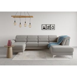 Sit & More sit&more Wohnlandschaft &raquo;Sinatra U-Form&laquo; optional mit Kopfteilverstellung und Armteilfunktion etc. silber 90% Polyester, 10% Polyamid B/H/T: 326cm x 
