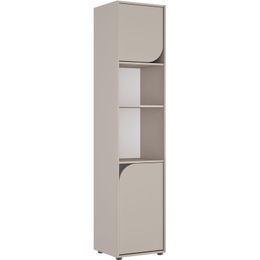 Kleiderschrank &raquo;2-t&uuml;riges B&uuml;cherregal&laquo; Ein sehr funktioneller Schrank mit Regal. grau Holzwerkstoff Gr&egrave;ge, B/H/T: 45cm x 200cm x 40cm, T&uuml;ren: 2 Stk. 
