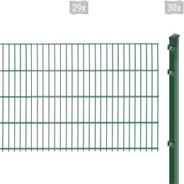 Arvotec Doppelstabmattenzaun &raquo;EXCLUSIVE 83 zum Einbetonieren&laquo; Zaunh&ouml;he 83 cm, Zaunl&auml;nge 2 - 60 m gr&uuml;n Kunststoff, Stahl H/L: 83cm x 58m, Pfosten: 30 Stk.