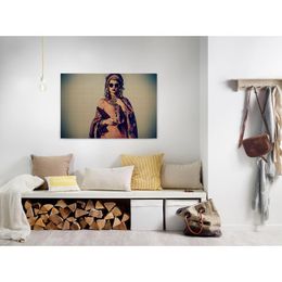 A.S. Cr&eacute;ation Leinwandbild &raquo;la boh&egrave;me&laquo; Kunst Personen 1 Stk. tlg. Keilrahmen Bild Boho Stil Frau Leinwand-Bild Wohnzimmer modern Kinder beige Holz, Stahl B/H/T: 