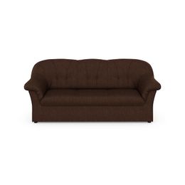 DOMO collection 3-Sitzer &raquo;Pegnitz f&uuml;r kleine R&auml;ume, Breite 185cm&laquo; zeitlos, elegante Armlehnen, komfortabel braun 100% Polyester B/H/T: 185cm x 82cm x 