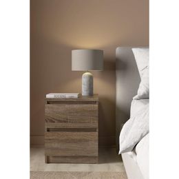 Home Affaire Nachttisch &raquo;Naia, 2 Schubladen, Aufbewahrung f&uuml;r das Schlafzimmer, grifflose Front&laquo; mit 2 Schubladen, Breite 40 cm, H&ouml;he 50 cm braun B/H/