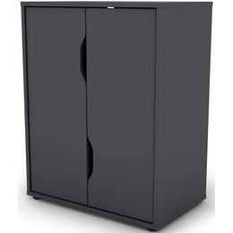 ByLiving Aktenschrank &raquo;Bern&laquo; Breite 60 cm, Kommode in modernem Design grau FSC -zertifizierter Holzwerkstoff anthrazit, B/H/T: 60cm x 76,5cm, T&uuml;ren: 2