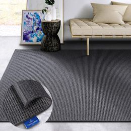 Villeroy & Boch Wollteppich &raquo;Charles&laquo; rechteckig 5 mm H&ouml;he Schurwolle, Wolle, Natur, Wohnzimmer, Schlafzimmer, Boho, Skandi grau Schurwolle B : 200cm 1 Stk., 5mm, L: 