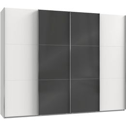 wimex Schwebet&uuml;renschrank &raquo;Level by fresh to go&laquo; mit Glast&uuml;ren und Synchron&ouml;ffnung wei&szlig; B/H/T: 300cm x 236cm, T&uuml;ren: 4 Stk.