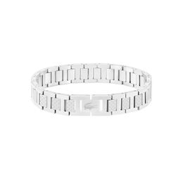 Lacoste Damen Gliederarmband &raquo;METROPOLE&laquo; mit oder ohne Stein silber 20cm, ohne Stein, Edelstahl