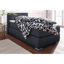Home Affaire Boxspringbett &raquo;Chelles&laquo; inkl. Kaltschaumtopper, in 5 Breiten und 3 Matratzenarten grau Samtoptik (100% Polyester);Bezug der Spiegelfl&auml;che