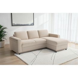 Sit & More sit&more Ecksofa &raquo;Cordoba&laquo; wahlweise mit Schlaffunktion und Bettkasten oder Stauraum 100% Polyester B/H/T: 236cm x 85cm x 161cm, Soft clean, Recamiere