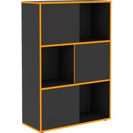FMD Standregal &raquo;Futura&laquo; grau Holzwerkstoff B/H/T: 68,5cm x 99cm x 33cm, 6 Stk. offene F&auml;cher