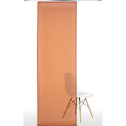 Liedeco Schiebegardine Klettband 1 Stk. tlg. HxB: 245x60, ohne Paneelwagen orange Polyester 245cm, Klettband, 60cm