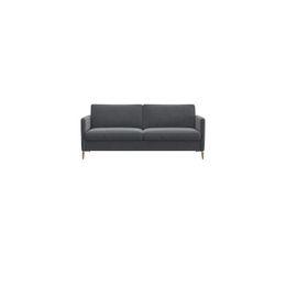 FLEXLUX 2,5-Sitzer &raquo;Fiore, super bequem durch Kaltschaum im Sitz&laquo; schmale Armlehnen, F&uuml;&szlig;e Alu+ Eiche grau 100% Polyester B/H/T: 181cm x 85cm x 92cm, 