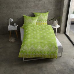 CASATEX Bettw&auml;sche &raquo;Oria&laquo; 2 tlg. Ornamente und modern Satin, Bezug: 100% Baumwolle B/L: 135cm x 200cm, 1 Stk., 1 Stk., Satin, B/L: 80cm x 80cm, 2 tlg.