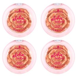 Essence Damen Highlighter &raquo;ALOHA, BABES! FLOWER HIGHLIGHTER&laquo; im Blumen-Design mit schimmernder Pudertextur gold 28 g