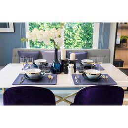 Adam Platzset &raquo;Uni Collection&laquo; GOTS zertifiziert, Made in Germany blau Obermaterial: 100% Baumwolle B/L: 40cm x 40cm, 2 Stk., Bio-Baumwolle, quadratisch