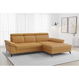 Sit & More sit&more Ecksofa &raquo;Vanity L-Form, B: 264 cm, Leder&laquo; Inkl.Sitz-,Kopf-und Armteilverstellung beige B/H/T: 264cm x 84cm x 181cm, NaturLEDER , Recamiere 