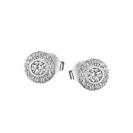 Firetti Damen Paar Ohrstecker &raquo;Schmuck Geschenk Silber 925 Ohrschmuck Kreise&laquo; mit Zirkonia (synth.) silber 7,2mm, Silber 925 (Sterlingsilber)