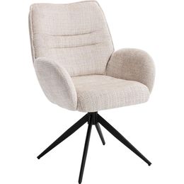 Home Affaire Esszimmerstuhl &raquo;Ronda&laquo; (Set) 2 Stk. beige B/H/T: 64cm x 94cm x 69cm, 2 Stk., Microfaser uni