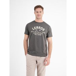 Lerros Herren Lerros T-Shirt mit Logo Print grau S