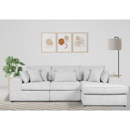 OTTO home Ecksofa &raquo;Enid L-Form&laquo; 3 Teile, bestehend aus Modulen, in vielen Bez&uuml;gen, auch in Breitcord beige 100% Polyester B/H/T: 360cm x 75cm, Cord, 