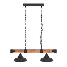 Eglo H&auml;ngeleuchte &raquo;OLDBURY&laquo; E27 1 Stk. Vintage Pendelleuchte, E27, 86 cm, FSC zertifiziert schwarz 2, &Oslash; 26cm H: 110cm, 1 Stk.