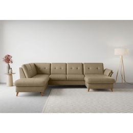 Sit & More sit&more Wohnlandschaft &raquo;G&ouml;teborg&laquo; inkl. Sitztiefenverstellung, wahlweise mit Bettfunktion & Bettkasten beige B/H/T: 327cm x 90cm x 226cm, Luxus-