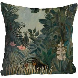 queence Dekokissen &raquo;Dschungel&laquo; Kissenh&uuml;lle ohne F&uuml;llung, 1 St&uuml;ck bunt Polyester B/L: 40cm x 40cm, 1 Stk.