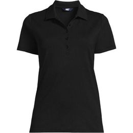 LANDS' END Supima&reg; Polo-Shirt in Petite-Gr&ouml;&szlig;e f&uuml;r Damen, Damen, size: petite, Schwarz, Baumwolle, by Lands' End