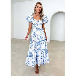 Tazga Kleid in Wei&szlig;/ Blau - 81% | Gr&ouml;&szlig;e 38 | Damen-kleider