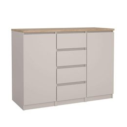 Home Affaire Kommode &raquo;Naia, Sideboard, 4 Schubladen, 2 T&uuml;ren, Aufbewahrung, grifflose Front&laquo; Mit Einlegeb&ouml;den, modern, skandinavisches Design, in 