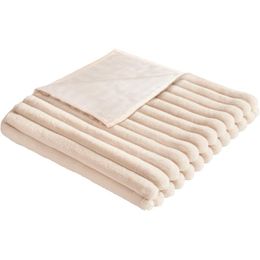 Westfalia Schlafkomfort Bett&uuml;berwurf &raquo;Vita&laquo; in vielen Gr&ouml;&szlig;en erh&auml;ltlich beige Polyester B/L: 80cm x 210cm