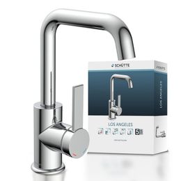 Sch&uuml;tte Waschtischarmatur &raquo;&raquo;LOS ANGELES&laquo;&laquo; 1 Stk. tlg. Praktische Cold-Start-Funktion zum Energiesparen silber B/H/T: 5cm x 24,5cm x 17,5cm Waschtischarmatur
