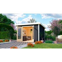 Karibu Gartenhaus &raquo;Rabensee 1&laquo; terragrau grau Holzwerkstoff Einheitsgr&ouml;&szlig;e