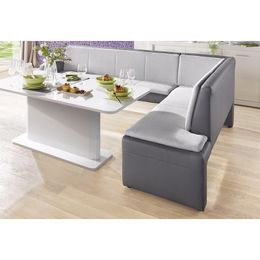 exxpo - sofa fashion Eckbank &raquo;Cortado, elegant und modern mit hohem Sitzkomfort&laquo; hohe Bodenfreiheit, sch&ouml;ne Detailverarbeitung grau Strukturstoff (88%