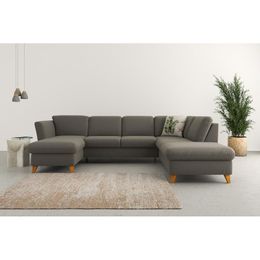 Home Affaire Wohnlandschaft &raquo;Trelleborg U-Form&laquo; Federkern-Polsterung, wahlweise mit Schlaffunktion und Stauraum braun 100% Polyester B/H/T: 307cm x 