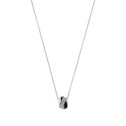 Amor Damen Kette mit Anh&auml;nger &raquo;Knoten-Optik&laquo; mit Preciosa Crystal schwarz Silber 925 (Sterlingsilber), L: 45 B: 1mm
