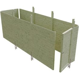 Skan Holz Carport-Ger&auml;teraum &raquo;Abstellraum C5&laquo; aus Profilschalung gr&uuml;n Holzwerkstoff Einheitsgr&ouml;&szlig;e